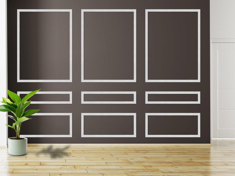 DIY Wall Frame Moulding, DIY Kit for Paneling, Self Adhesive Moulding ...