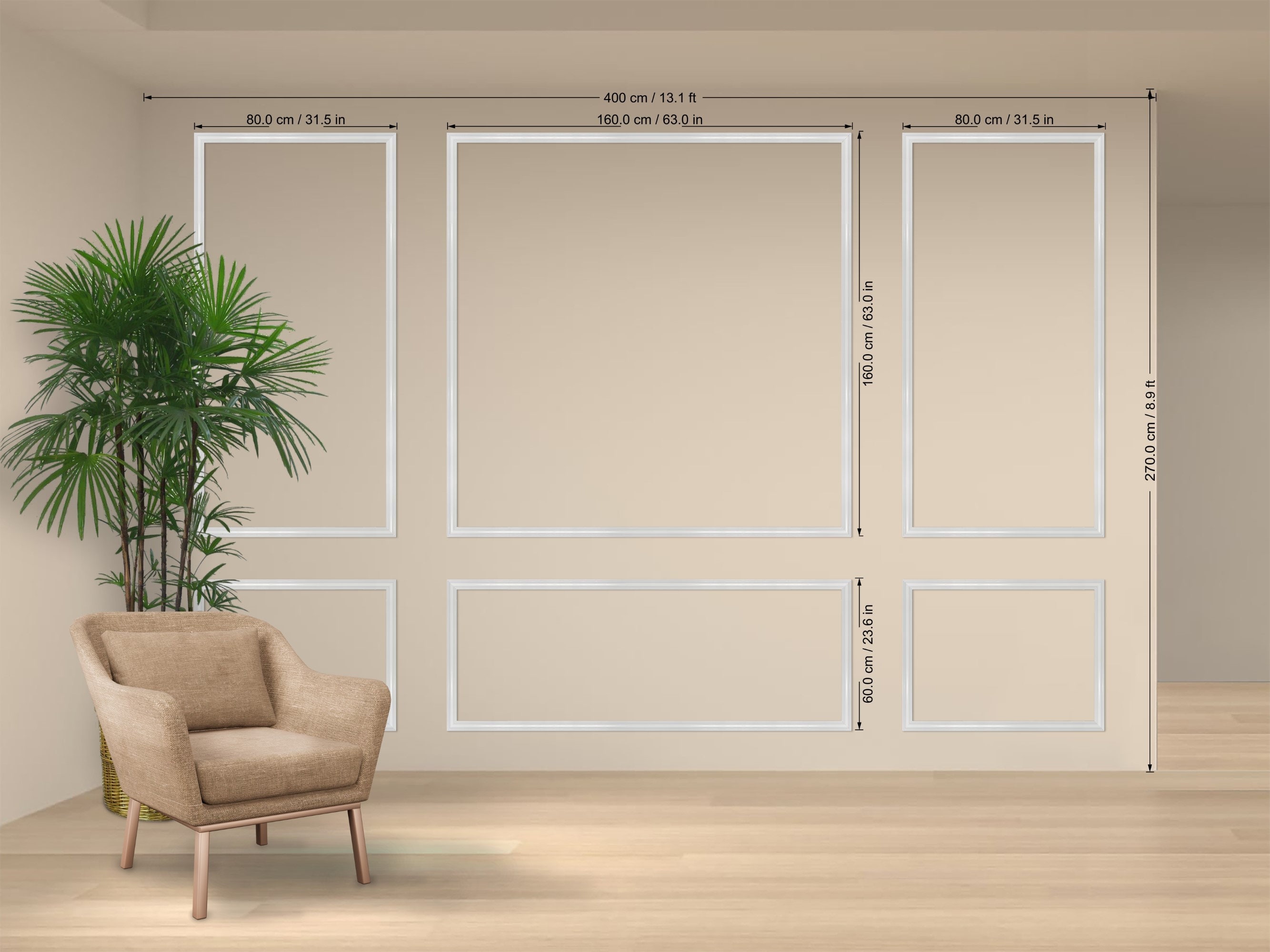 DIY Wall Moulding Design, Self Adhering Wall Moulding, Picture Frame ...