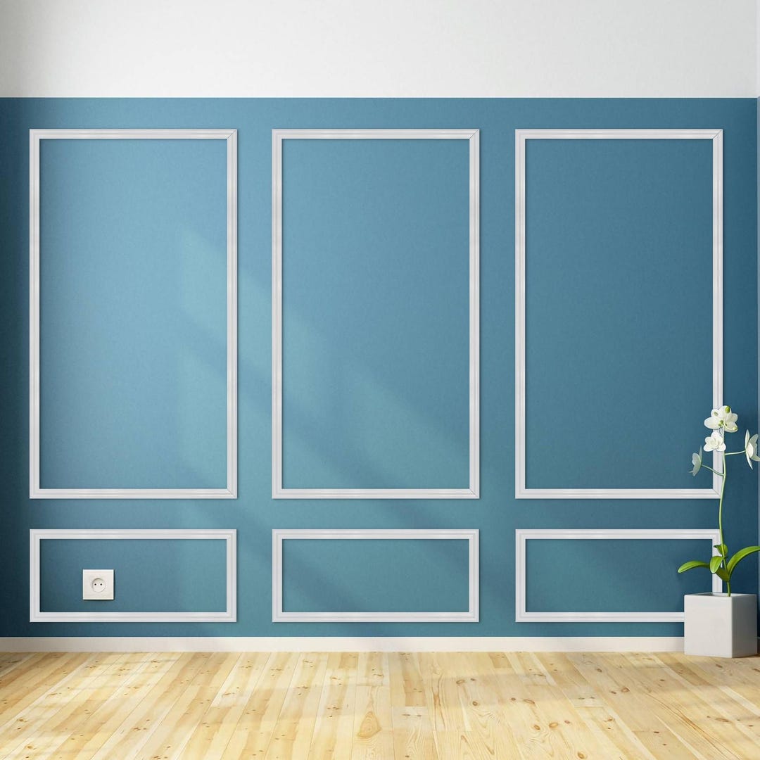 DIY Framed Wall Moulding, Precut Wall Moulding Kit, Peel and Stick ...