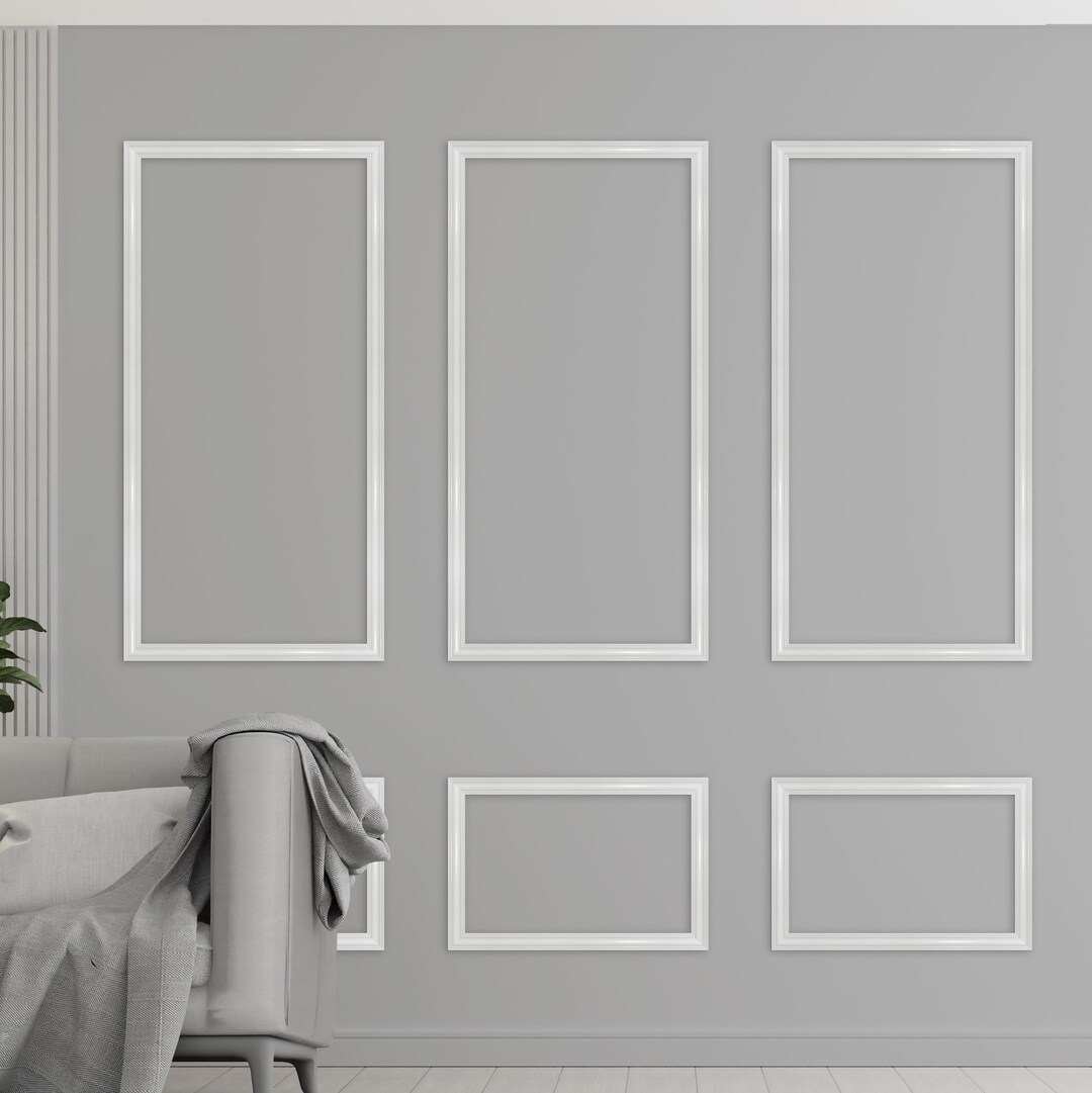 Premade Wainscoting Frames, Self Adhesive Moulding Trim, Picture Frame ...