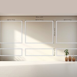 Primed Picture Frame Panel, Premade Wall Moulding Design, Peel and ...
