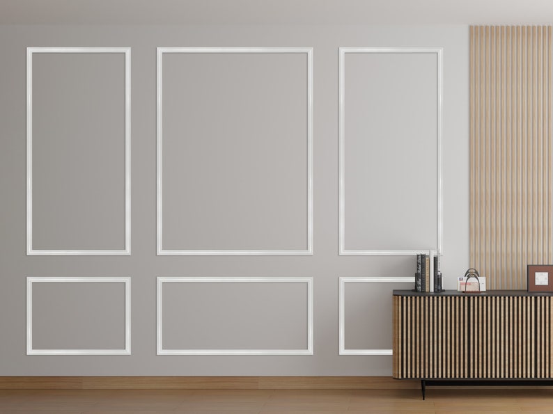 DIY Wall Moulding Design, Self Adhering Wall Moulding, Picture Frame ...