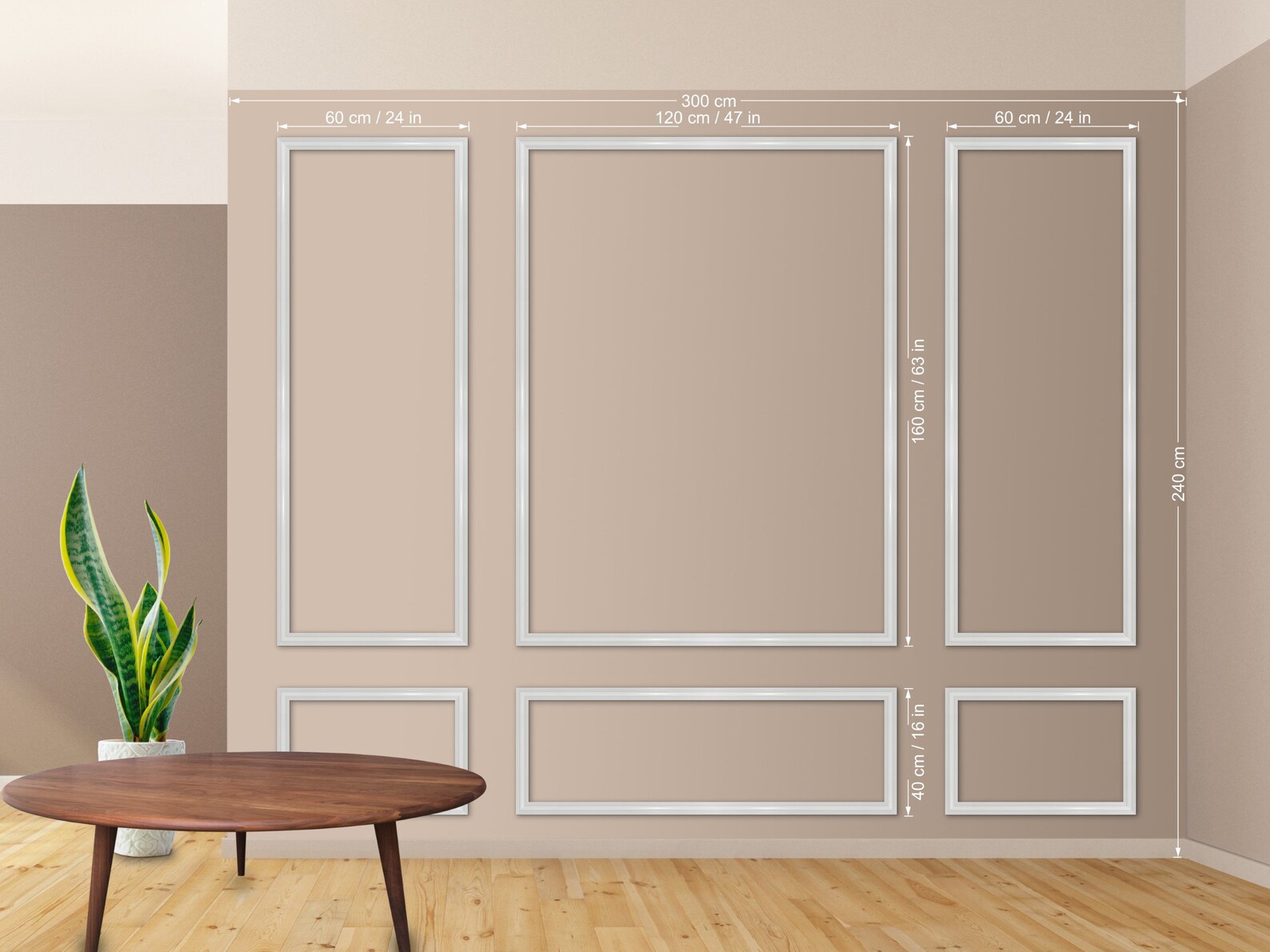 Premade Wall Moulding Panel, Wall Moulding Kit for Paneling, Self ...