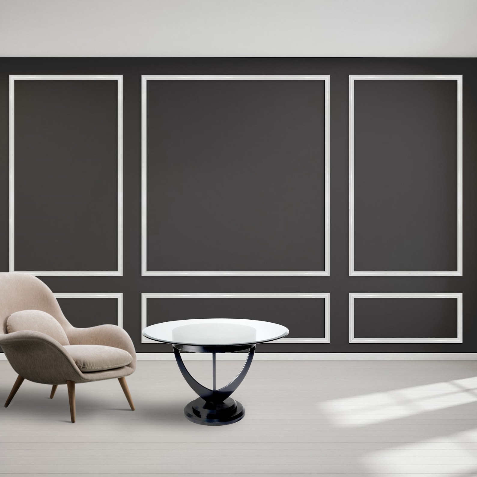 Peel and Stick Wall Frame Panels, Precut Wainscot Moulding Kit, Ready ...