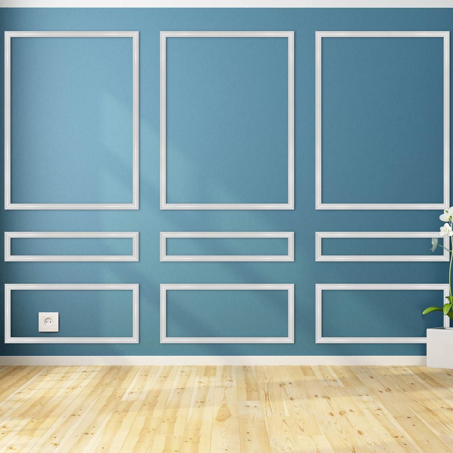 DIY Wall Moulding Panel, Wainscot Molding Kit for Paneling, Peel and ...