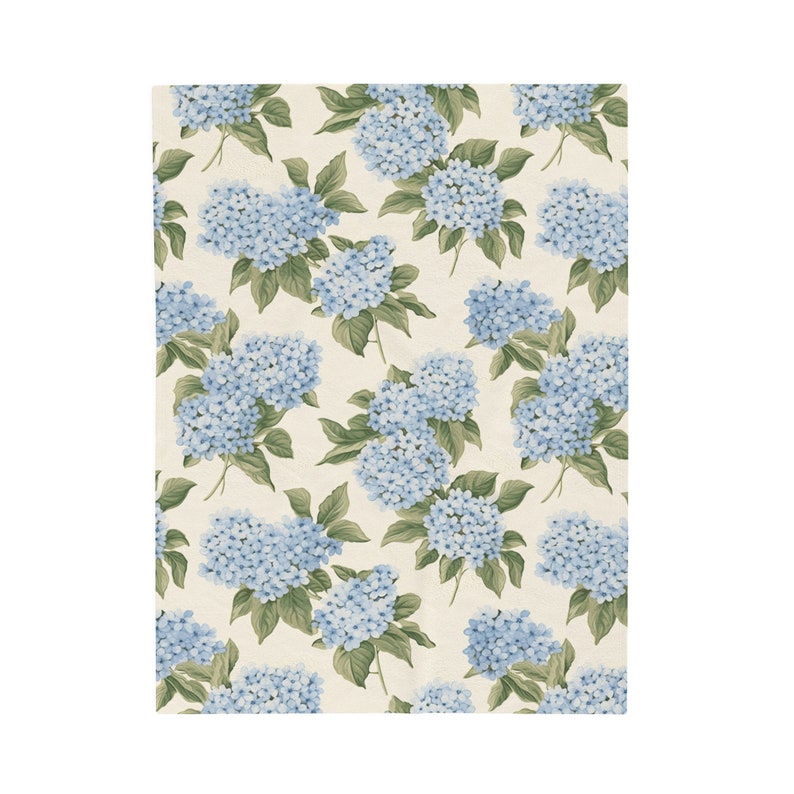 Blue Hydrangeas Plush Blanket - Etsy