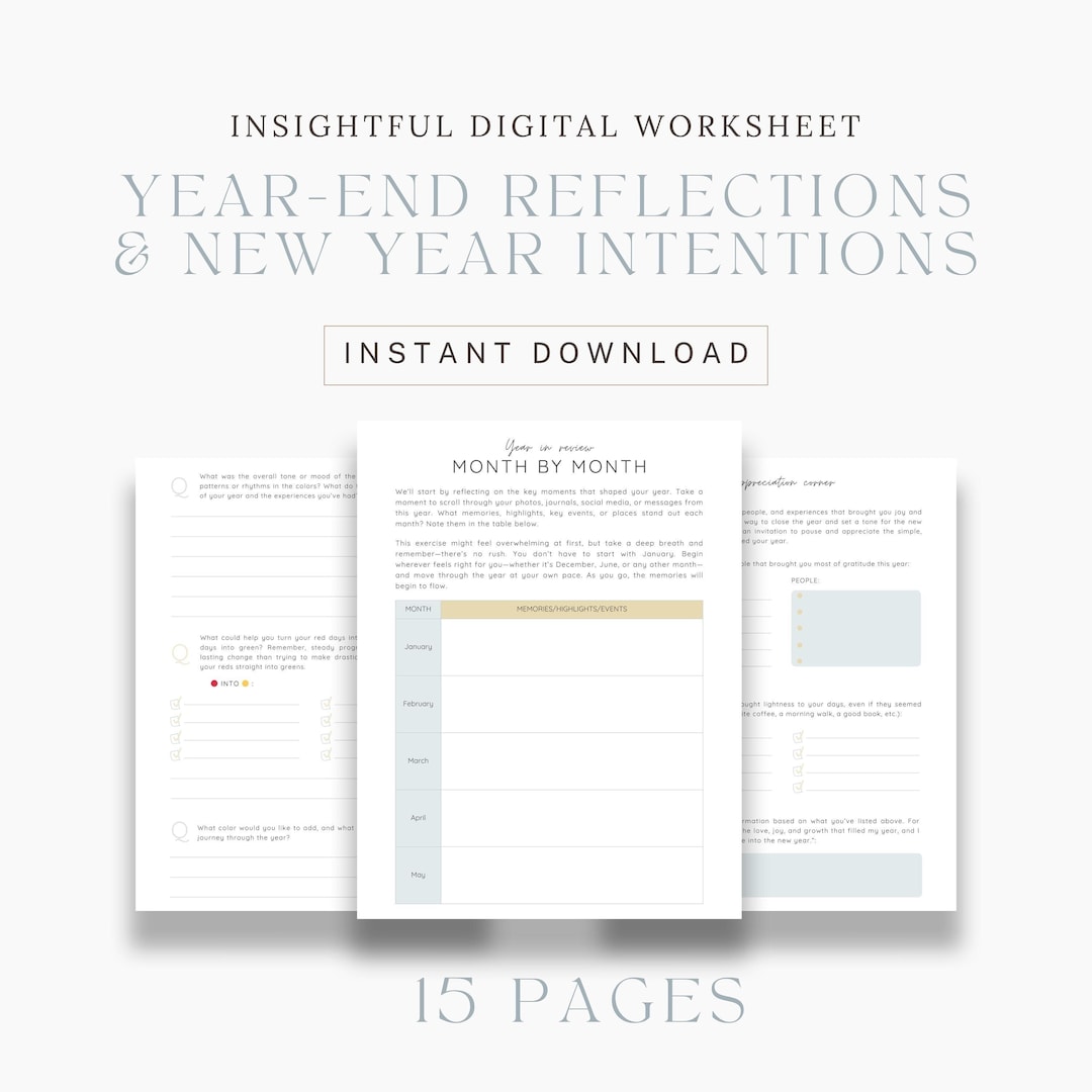 New Year Intentions Worksheet: Guided Journaling (digital Download) - Etsy