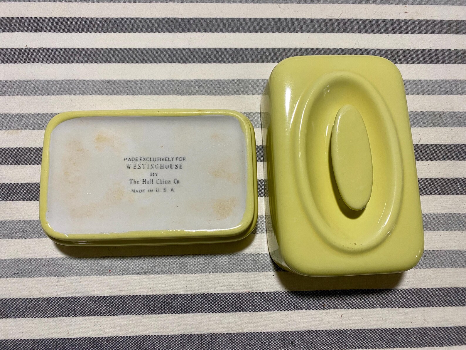 Westinghouse Yellow Western Style Butter Dish by Hall China - Etsy