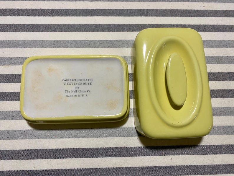 Westinghouse Yellow Western Style Butter Dish by Hall China - Etsy