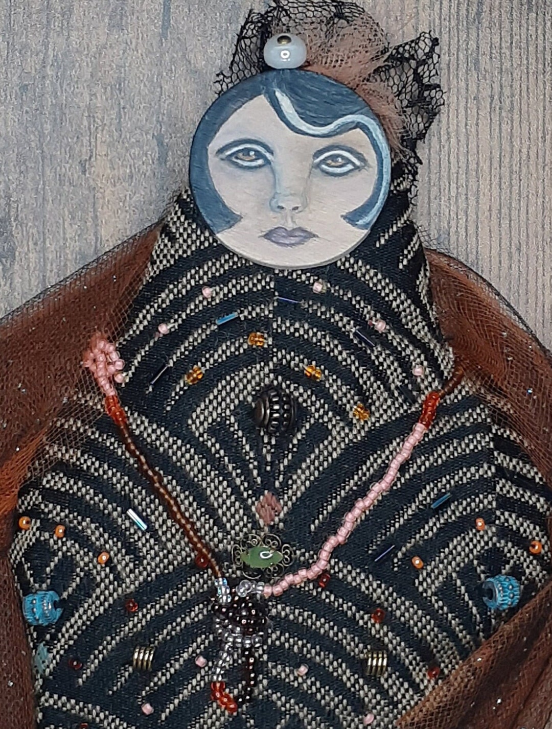 Folk Art Doll ~ Flapper Doll ~hand-stitched ~ Spirited Women ~ Wall ...