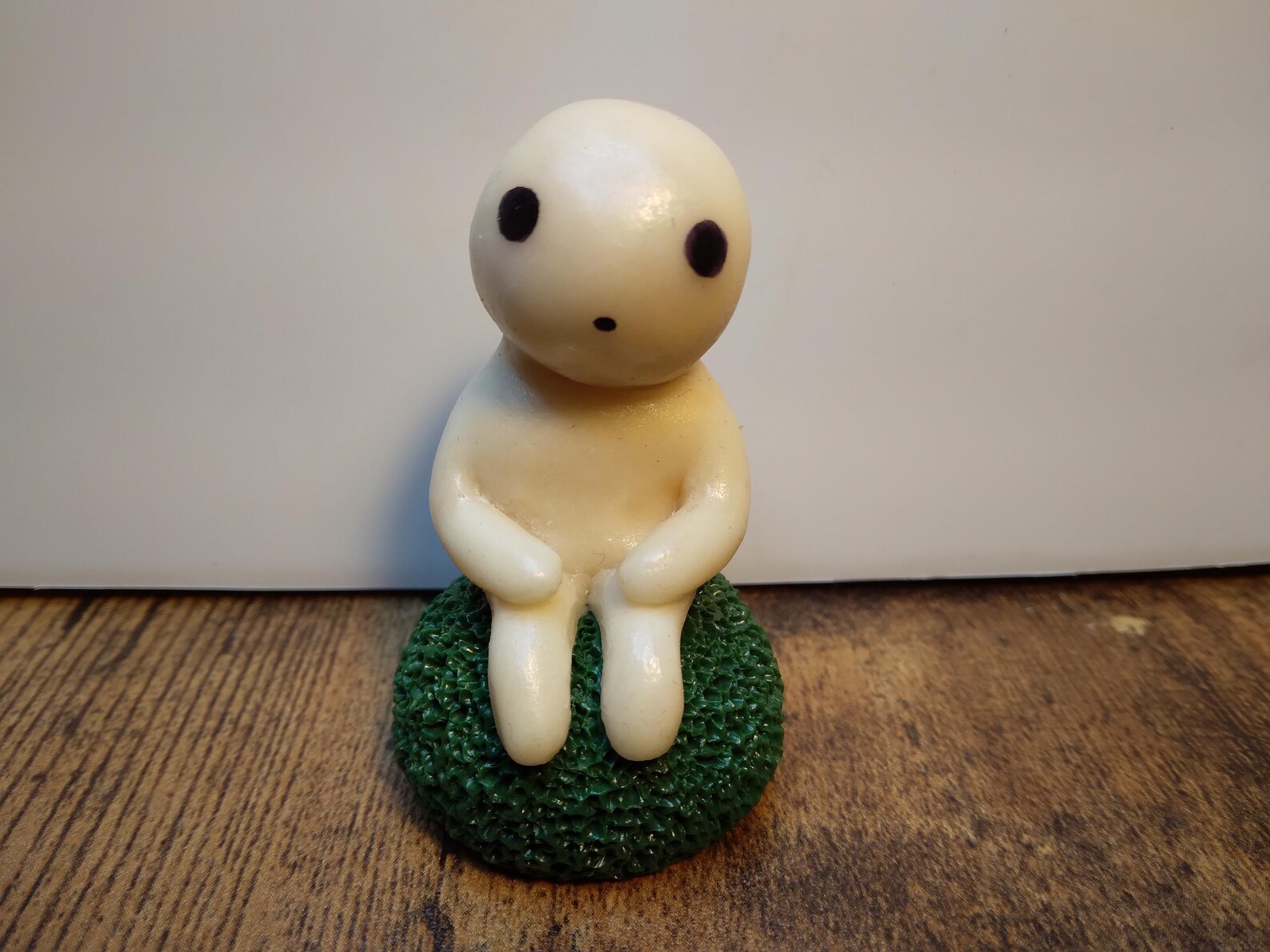 Wood Sprite Handmade Figure Atop a Moss Ball Glow in the Dark Forest ...