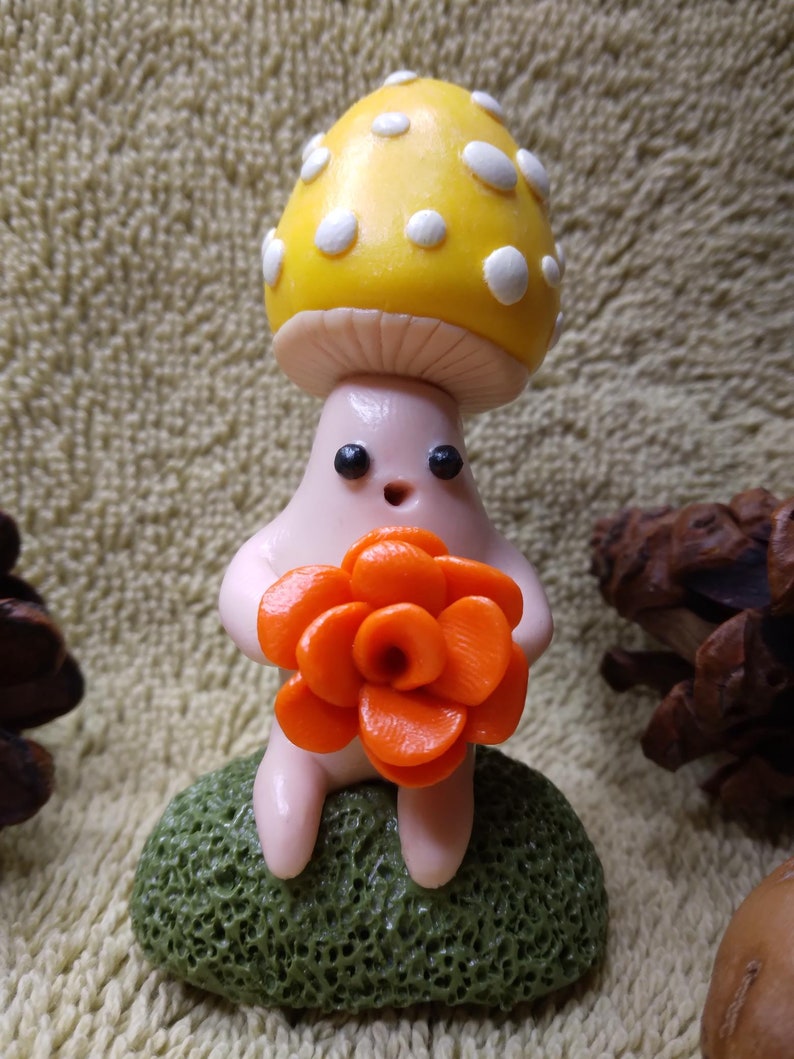 Cutest Little Mushroom Person Miniature Figure, Adopt a Mushroom ...