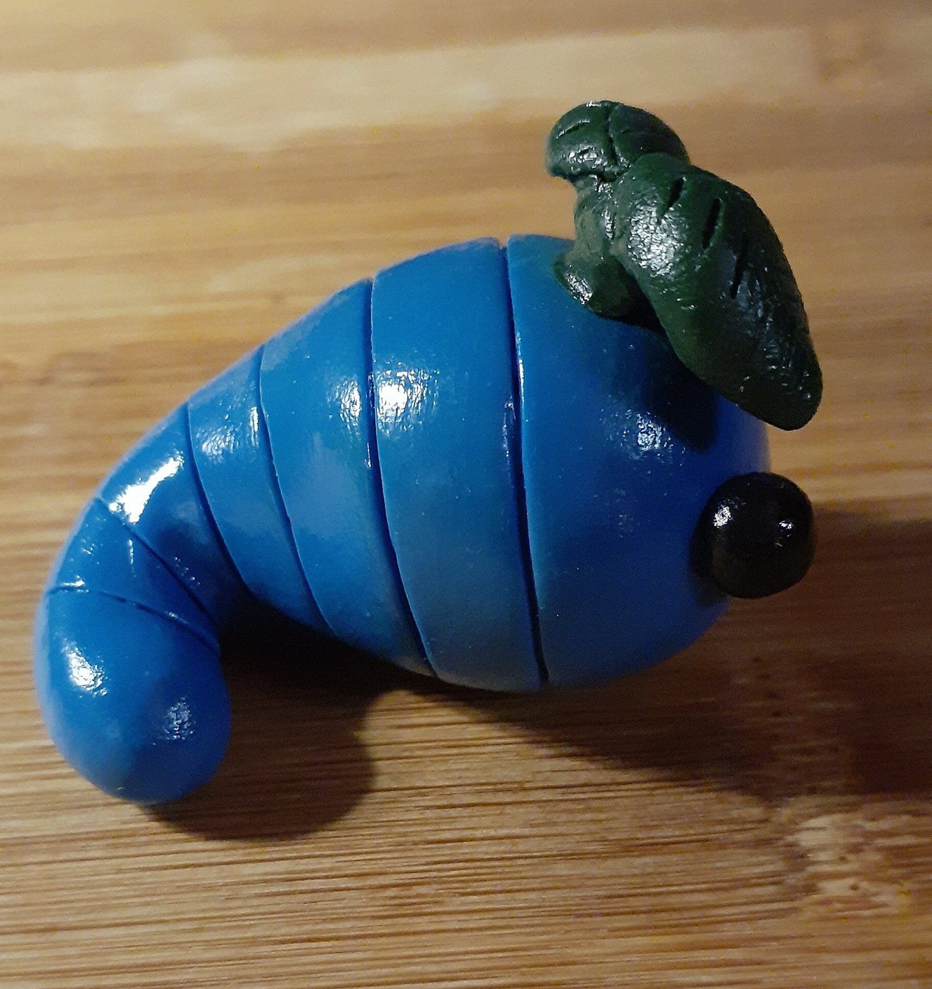 Cute & Silly Worm Figurine ~ Blue Barry Worm, Adopt a Worm, Worm Friend ...