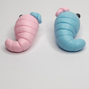 Cute Worm Figurines, Twin Pastel Worms, Pet Worms, Pastel Worms With ...