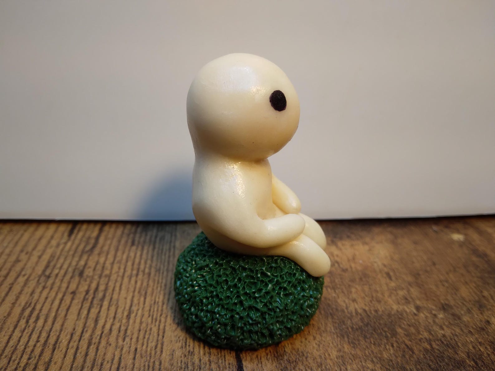 Wood Sprite Handmade Figure Atop a Moss Ball Glow in the Dark Forest ...