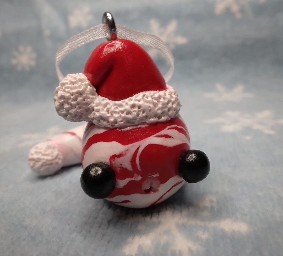Peppermint Candy Worm Ornament, Holiday Worm, Adopt a Worm, Worm Friend ...