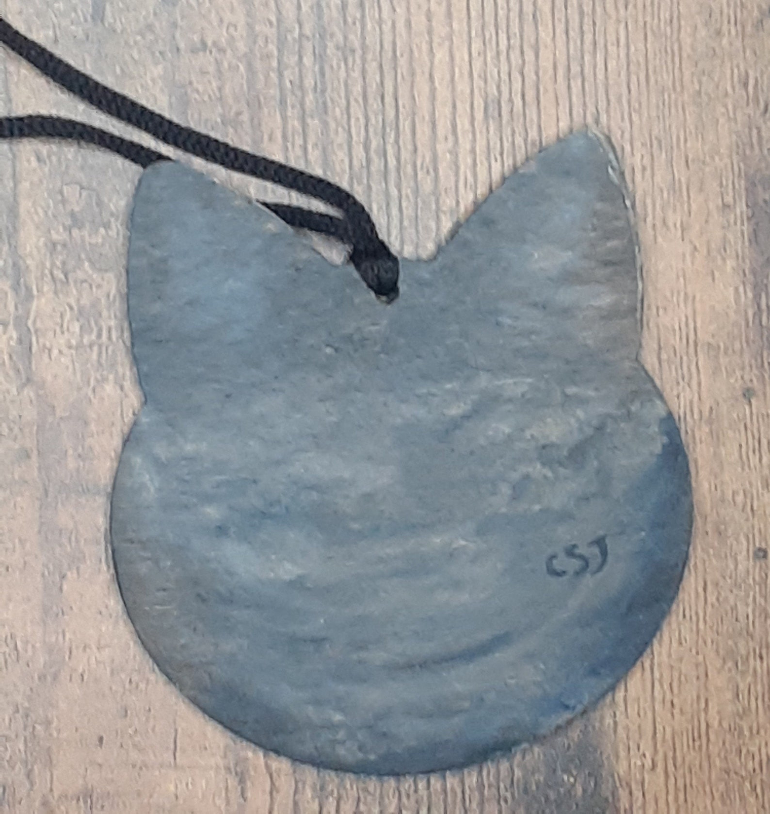 Cat Face Hanging Ornament ~ Mottled Brown Kitty Face 3.5" ~ Folk Art ...