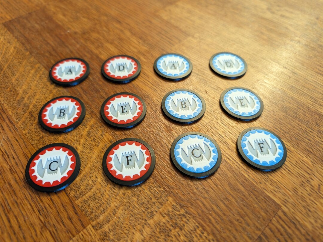 Faction Objective Tokens for Legions Imperialis (set of 6 Double-sided ...