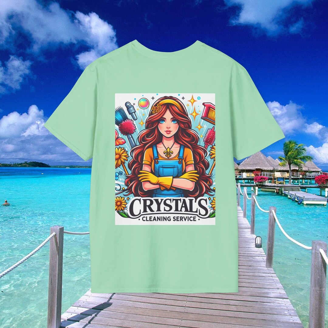 T-shirt Crystal Clean Custom Cleaning Service T Shirt Front and Back ...