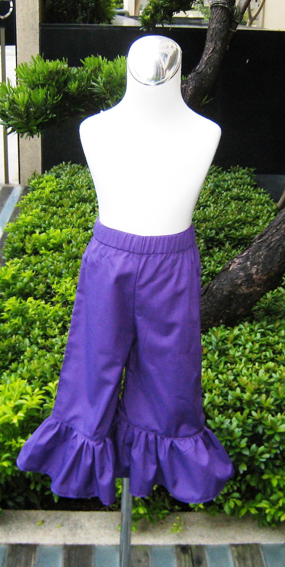 Purple Ruffle Pant, Girl Purple Pant, Ruffle Pant, Girl Pant, Toddler ...