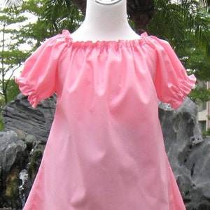 Peasant Top, Pink Girls Blouse in Peasant Top Style for Summer, Size ...