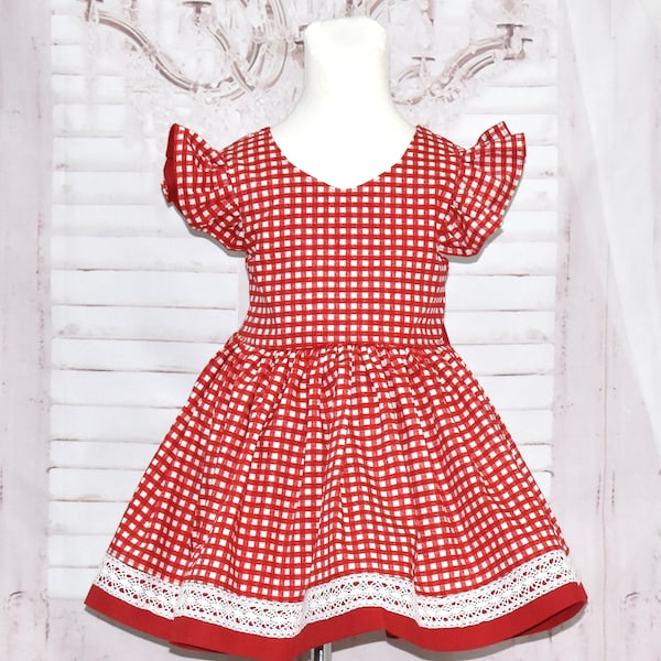 Girl Gingham Dress - Etsy