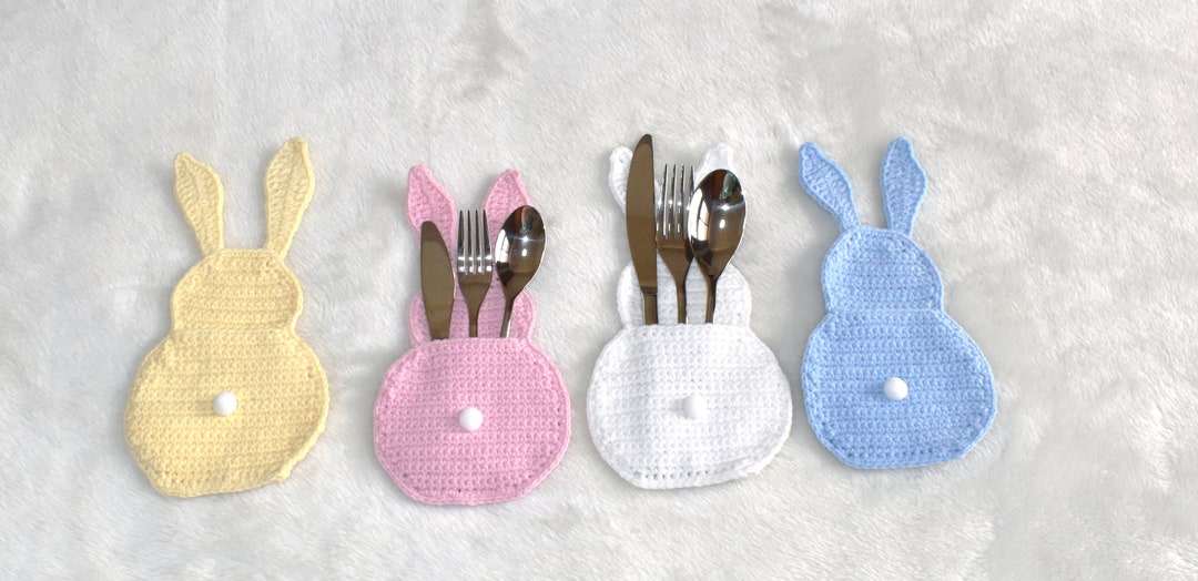 Easter Bunny, Bunny Cutlery Holder, Easter Table Decoration, Easter ...