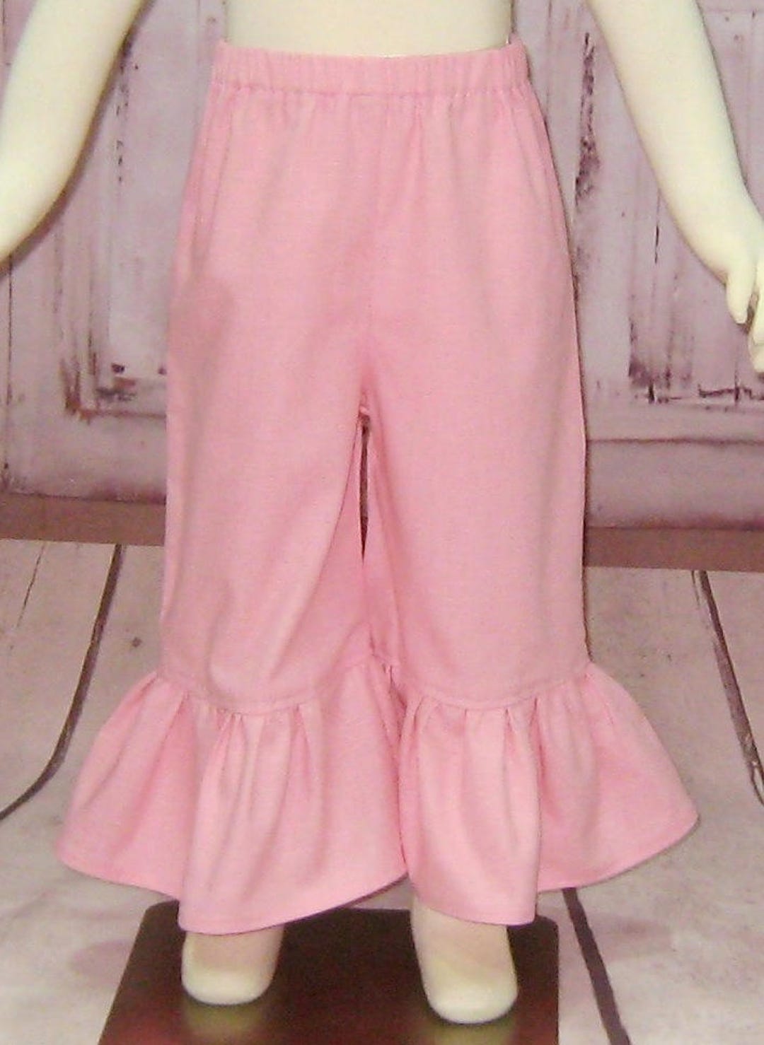 Pink Girl Pant, Pink Ruffle Pant, Toddler Pink Pant, Light Pink Ruffle ...
