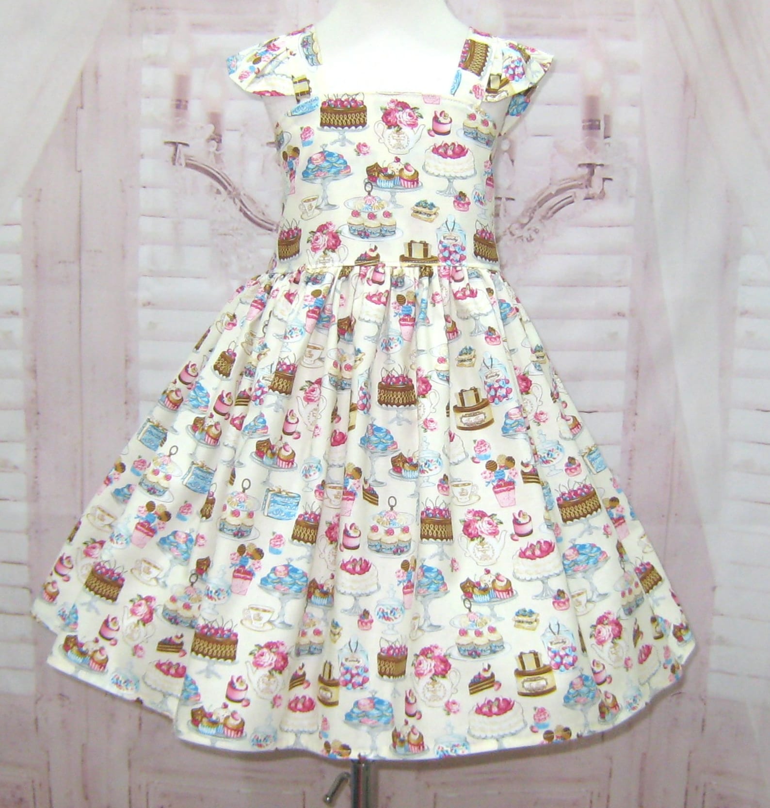 Cupcake Dress, Girl Ivory Dress, Girl Cake Dress, Lollipop Dress, Pink ...
