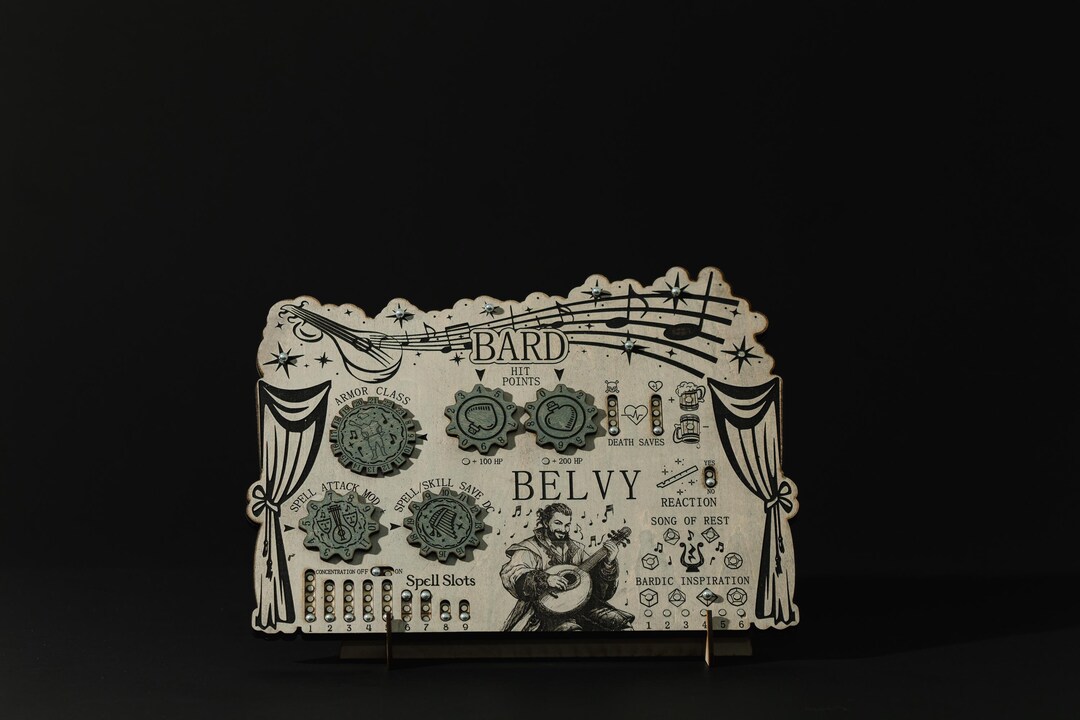 D&D Bard Character Tracker Simple Organize, Track, and Dominate Your ...