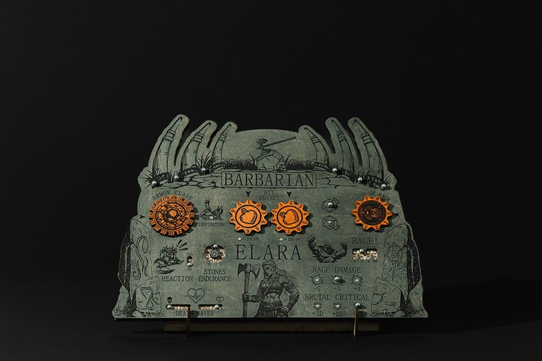 Herotrack - D&D Barbarian Class Tracker - Etsy