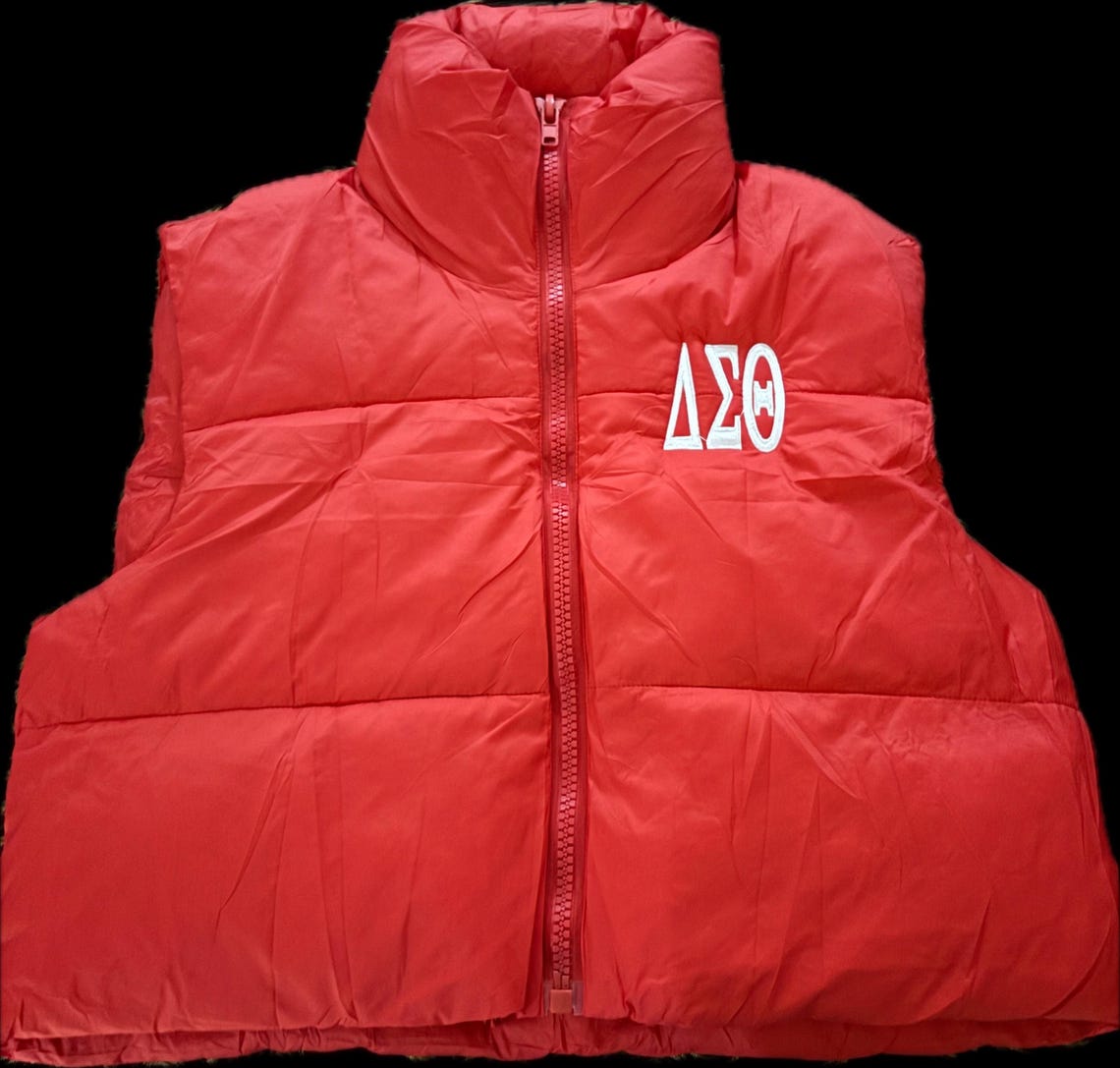 Delta Sigma Theta Vest With Zipper - Etsy