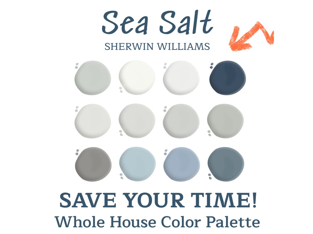 Sea Salt by Sherwin Williams Paint Color Palette SW 6204 Modern Coastal ...