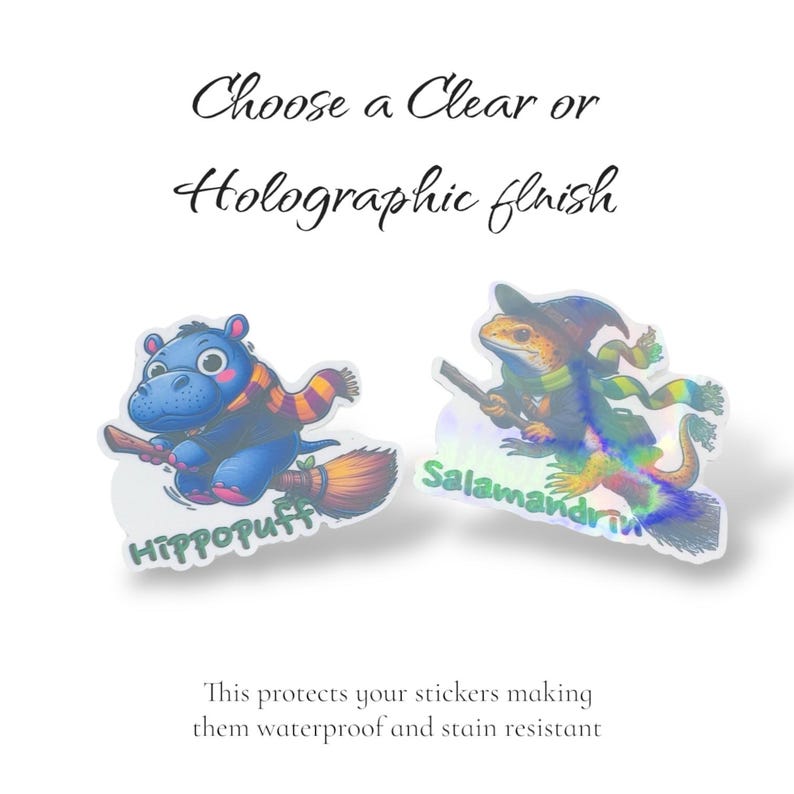 Magical School House Crest Sticker:harry Potter Themed | Holographic or ...