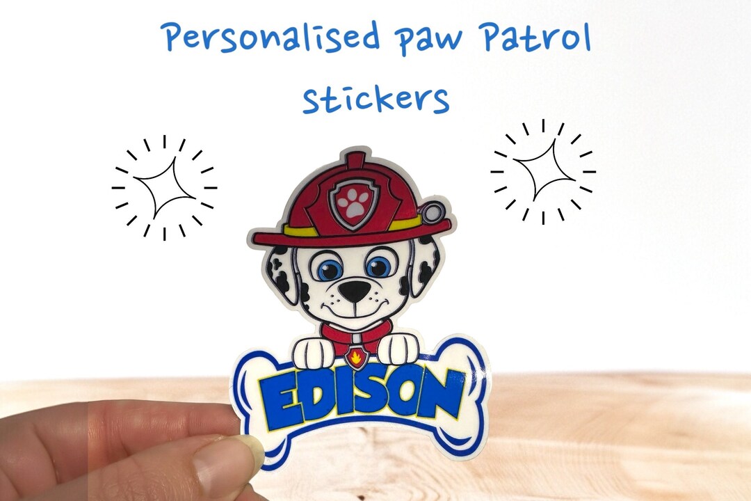 Personalised Character Sticker, Custom Sticker, Skye, Rubble, Chase ...