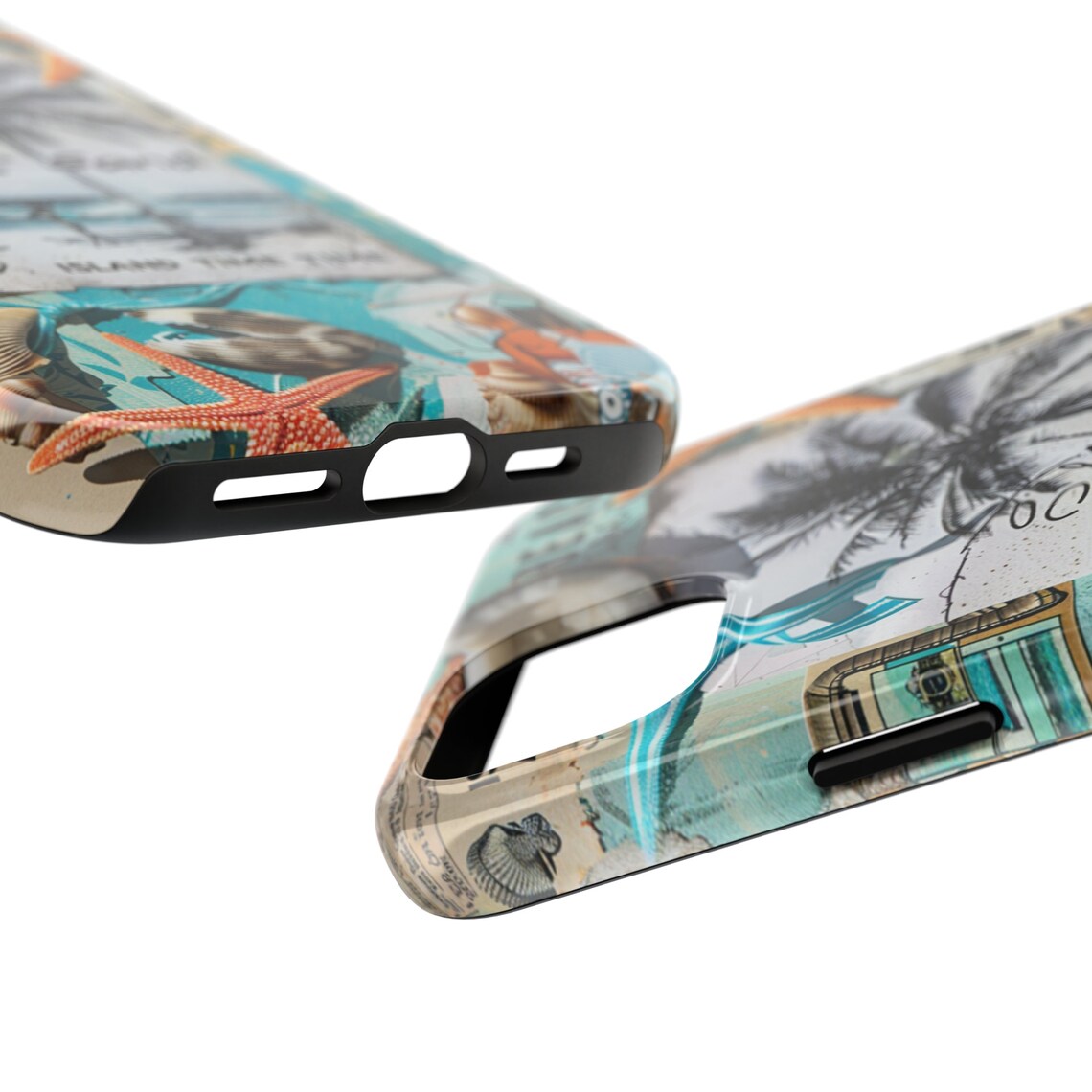 Tropical Beach Collage Phone Case, Coastal Aesthetic iPhone 11 12 13 ...