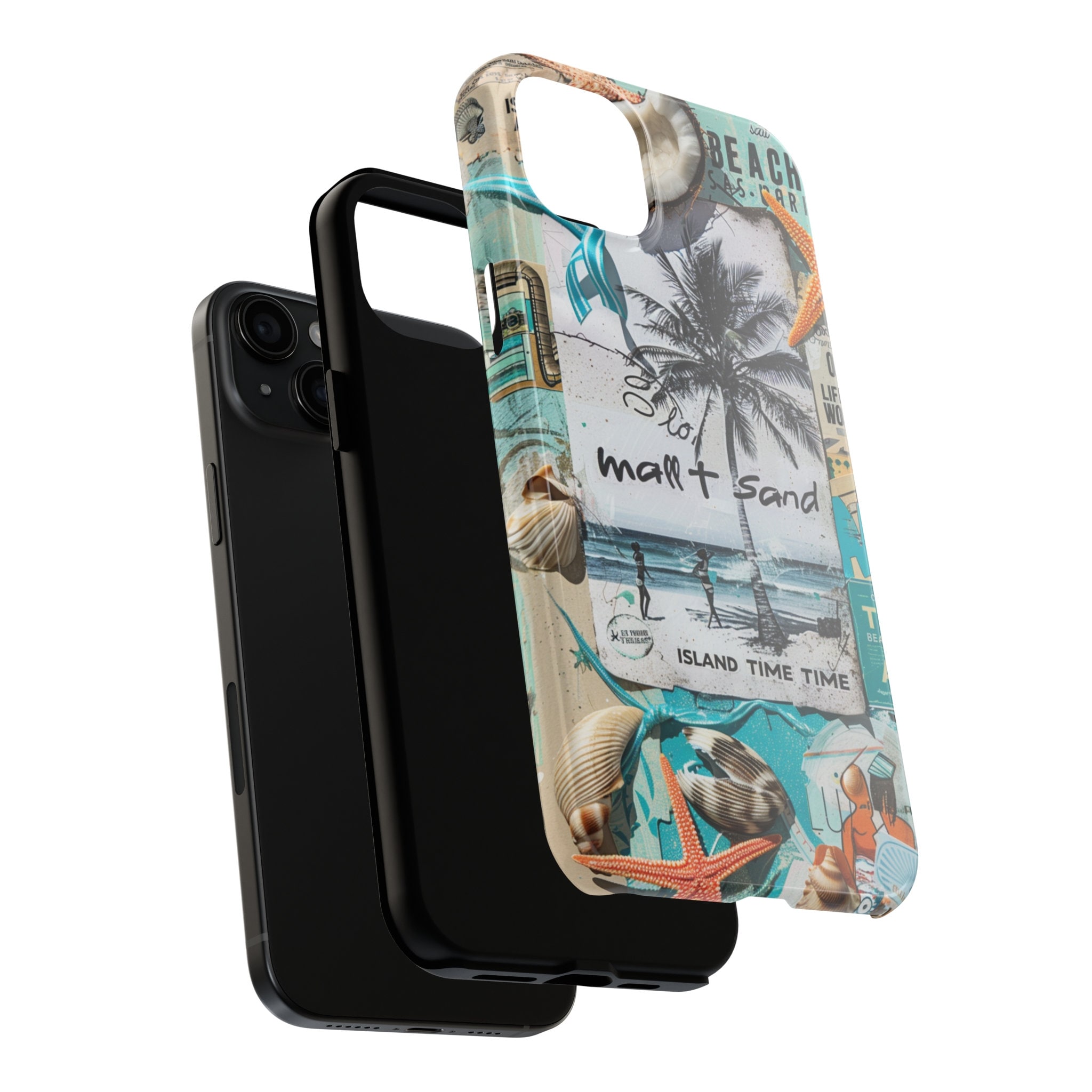 Tropical Beach Collage Phone Case, Coastal Aesthetic iPhone 11 12 13 ...