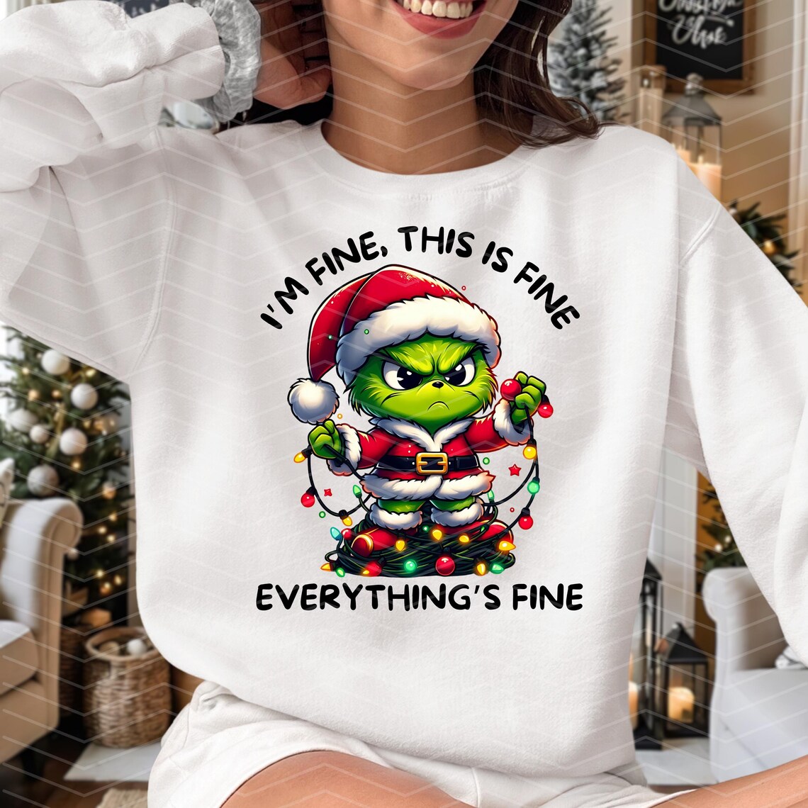 I'm Fine This is Fine Everything is Fine Png, Holiday Movie, I'm Fine ...