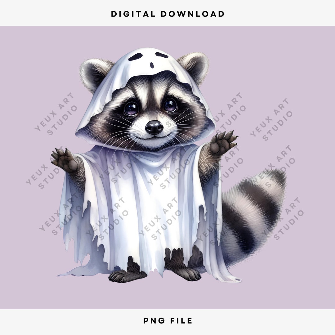 Ghost Png, Racoon Png, Halloween Png, Spooky Season Png, PNG - Etsy