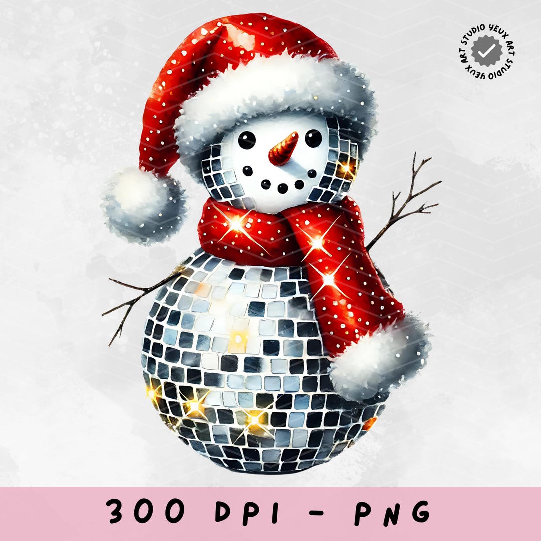 Christmas Disco Snowman Png, Christmas Png, Winter Snowman Png ...