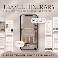 Editable Travel Itinerary Template, Trip Itinerary, Printable France ...