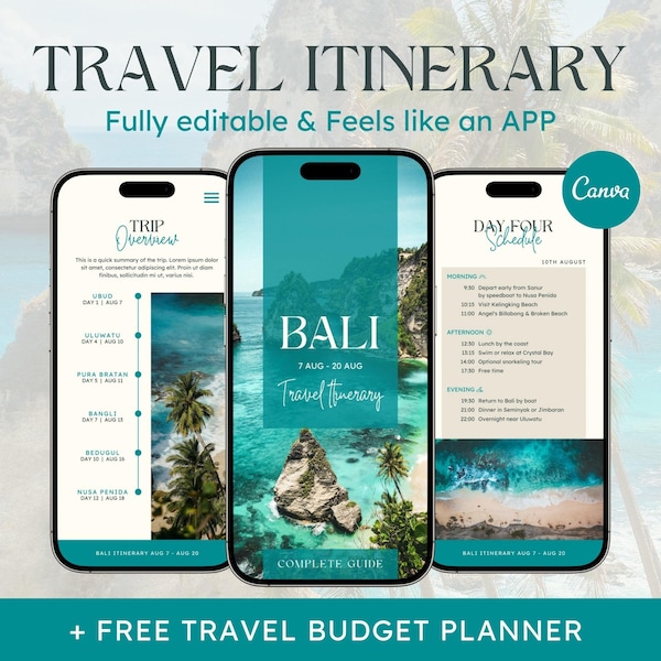 Travel Planner Guide Bali - Etsy