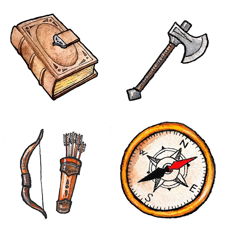 RPG Game Icons Clip Art 11 Png Fantasy Video Game Fairy Tail Scrapbook ...