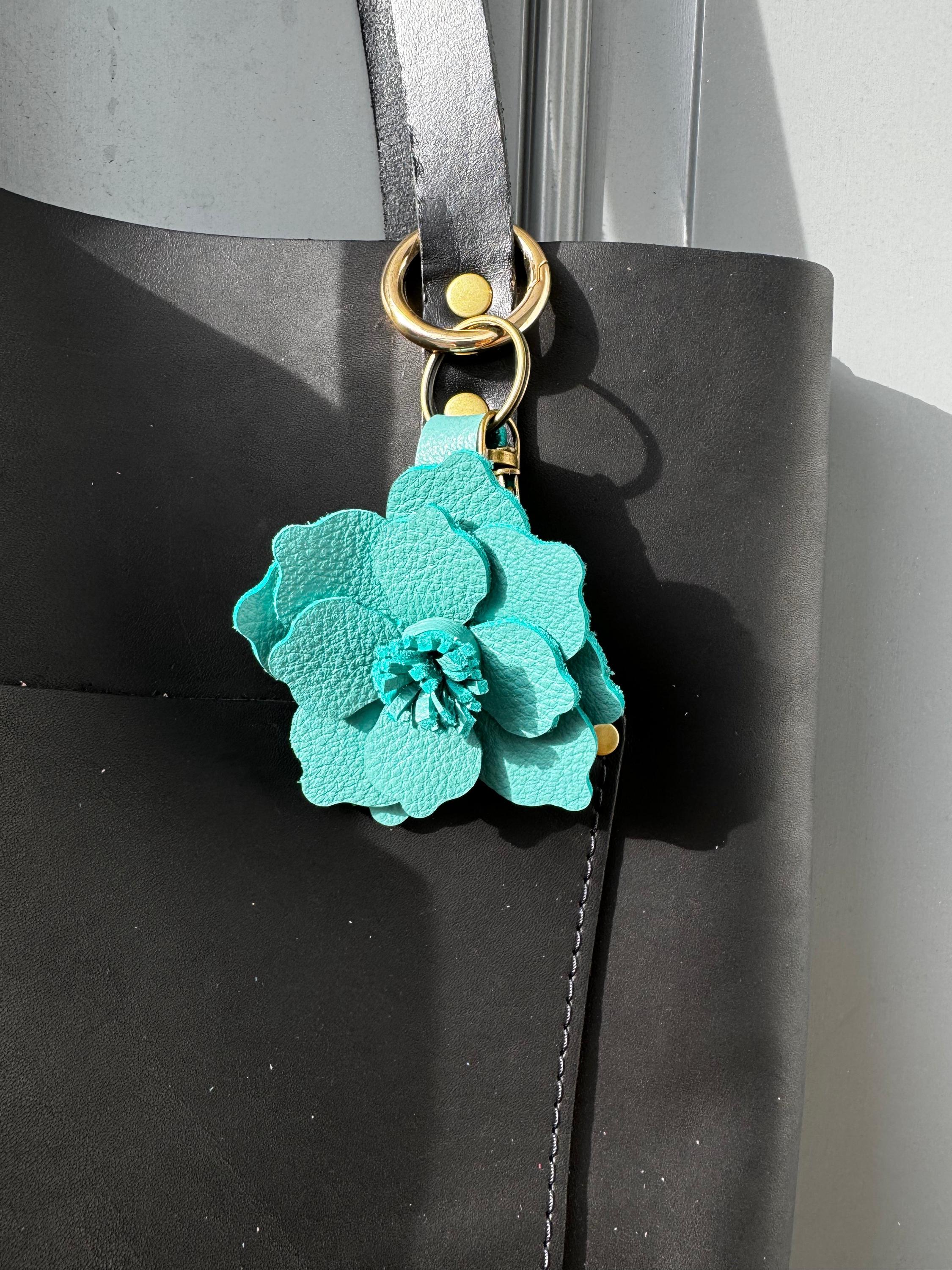 Everbloom Leather Flower Large - Ocean/teal - Etsy