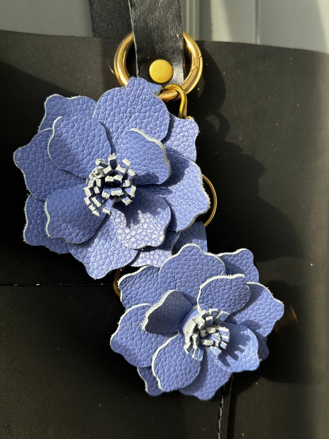 Everbloom Leather Flower Large -blue Bell - Etsy