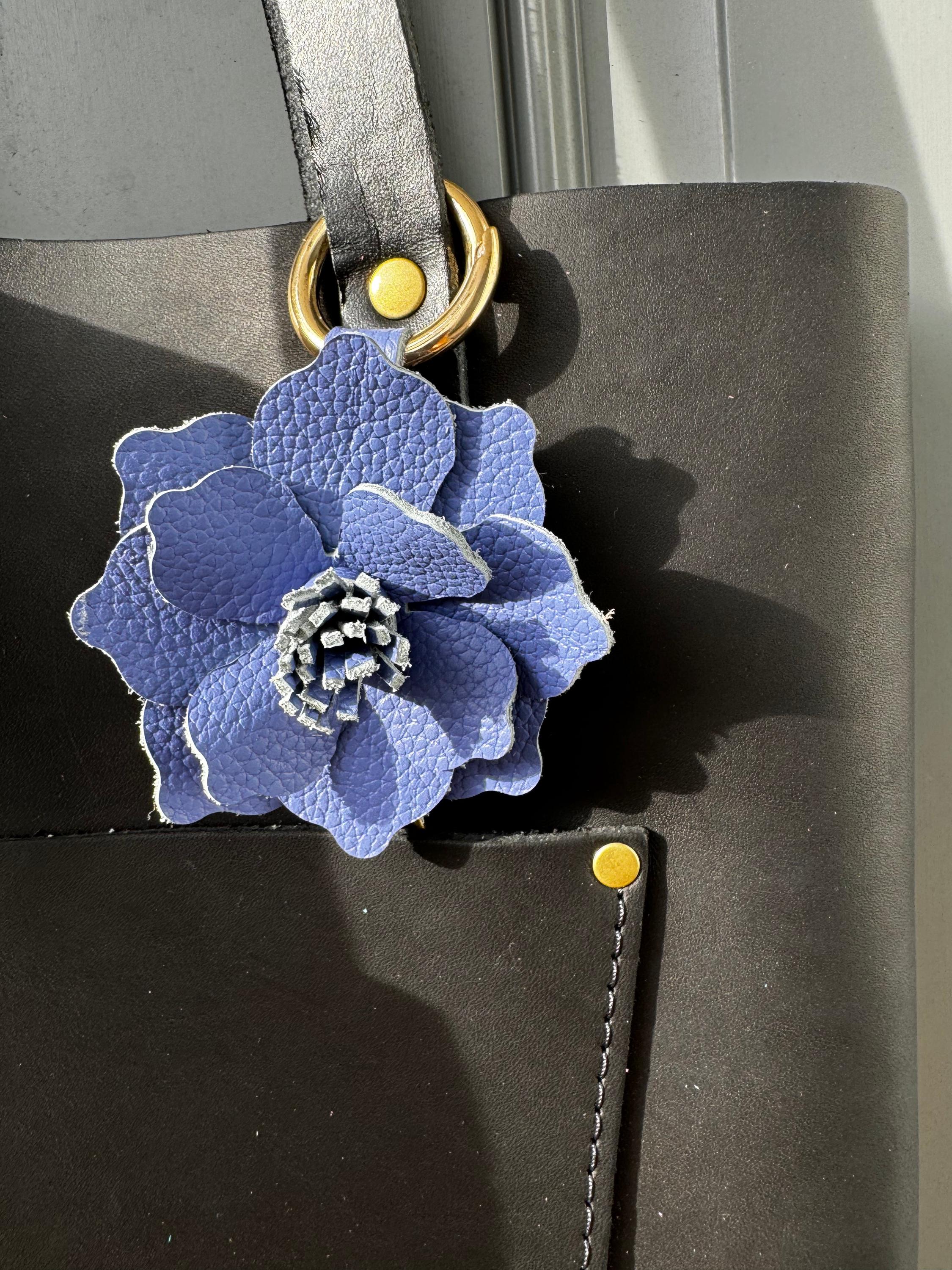 Everbloom Leather Flower Large blue Bell - Etsy