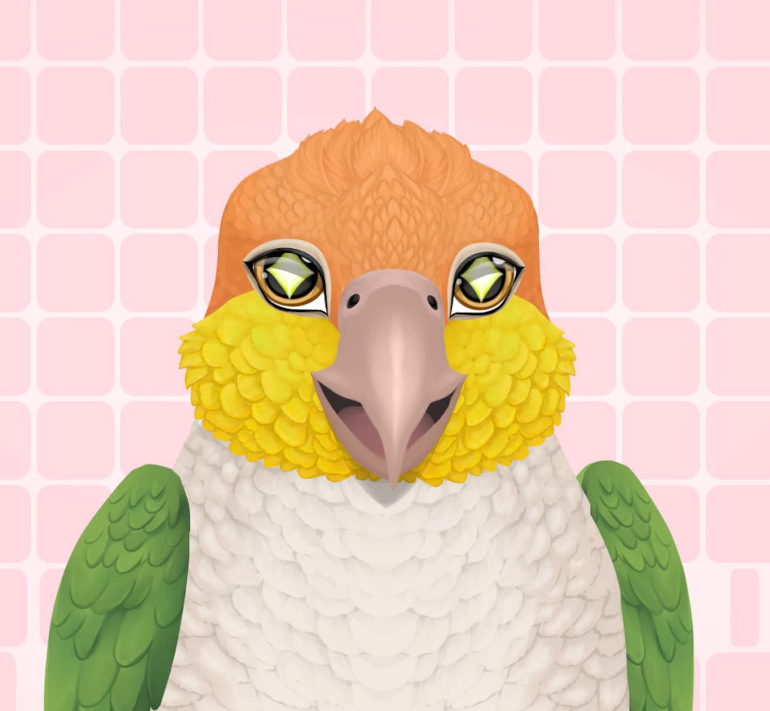 Bird Vtuber Model - Jack the White Bellied Caique © | Ready to Use ...