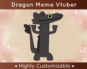 Black Dragon PNG Tuber Vtuber From the Viral Dancing Meme on Tiktok to ...