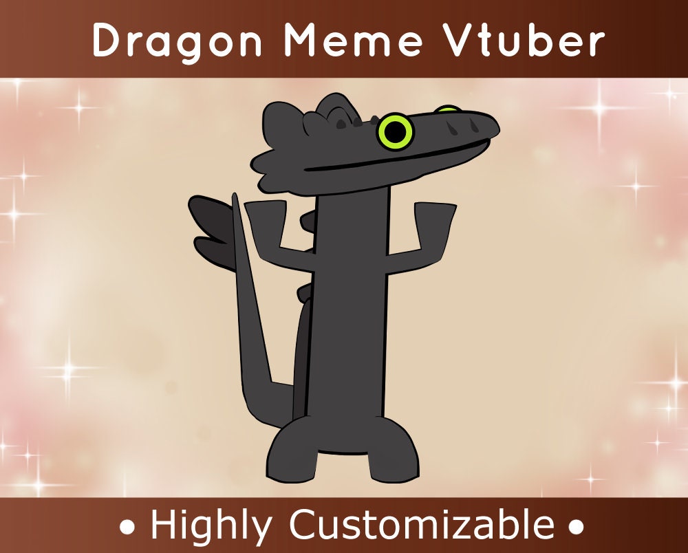 Black Dancing Dragon Meme Vtuber - Etsy