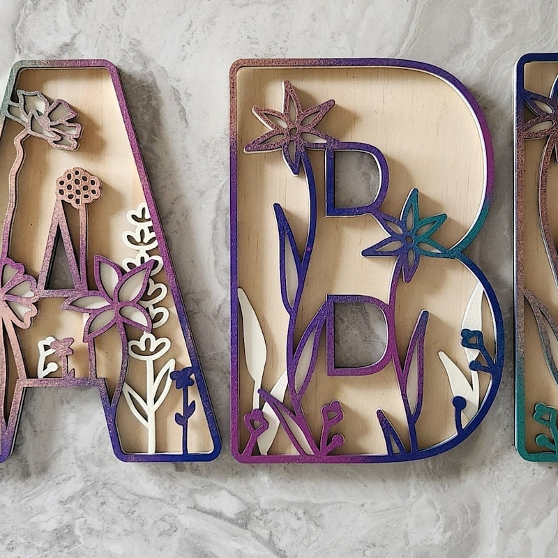 Rainbow Name Sign - Etsy